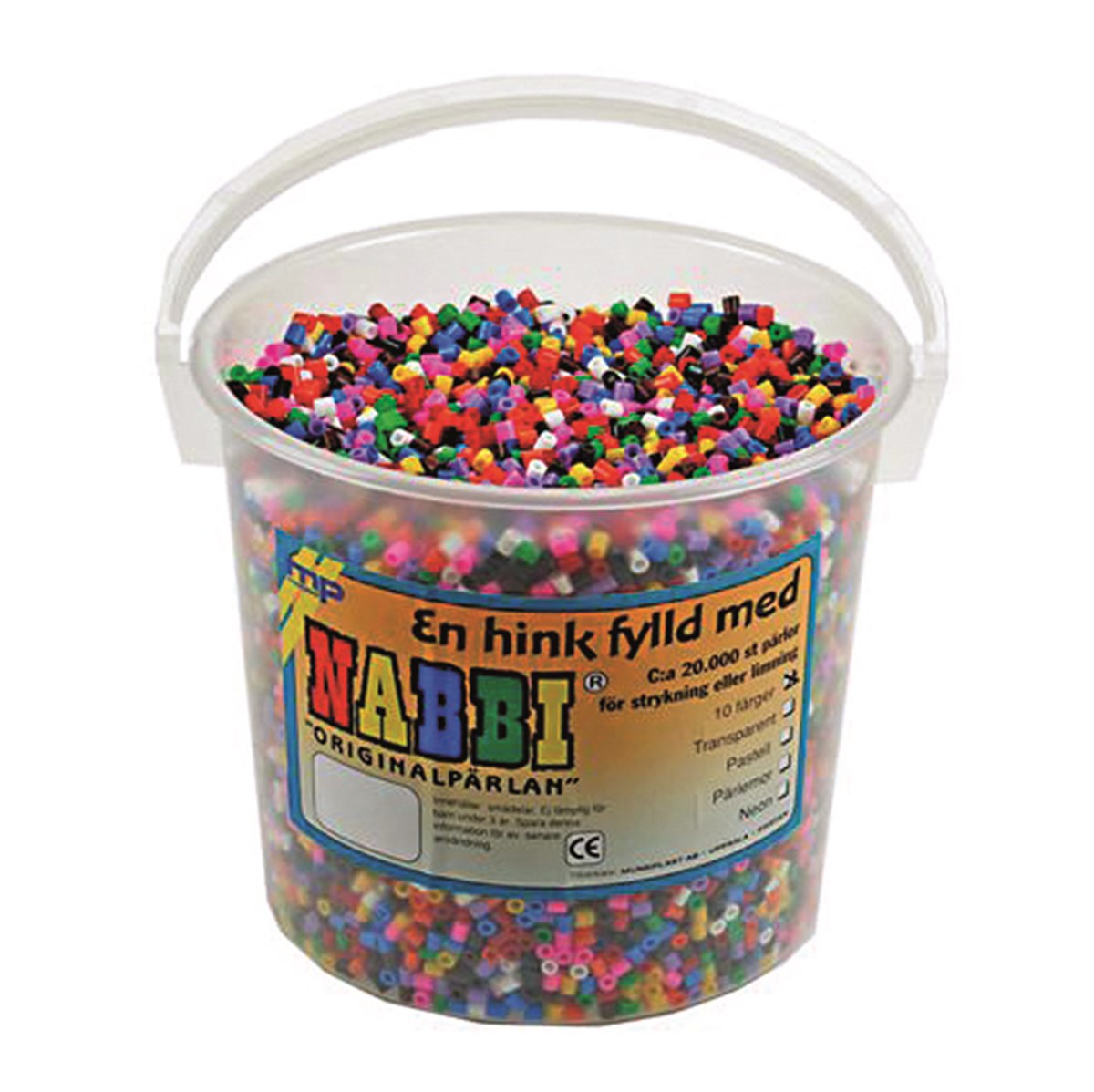 Nabbipärlor Midi blandade färger, 20000 st | ABA Skol