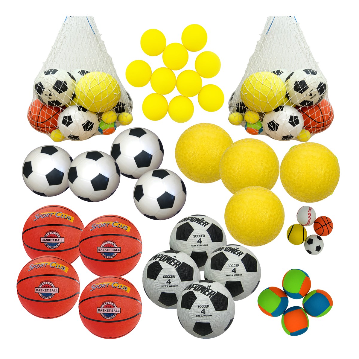 Bollsats 40 bollar och 2 bollnät | ABA Skol