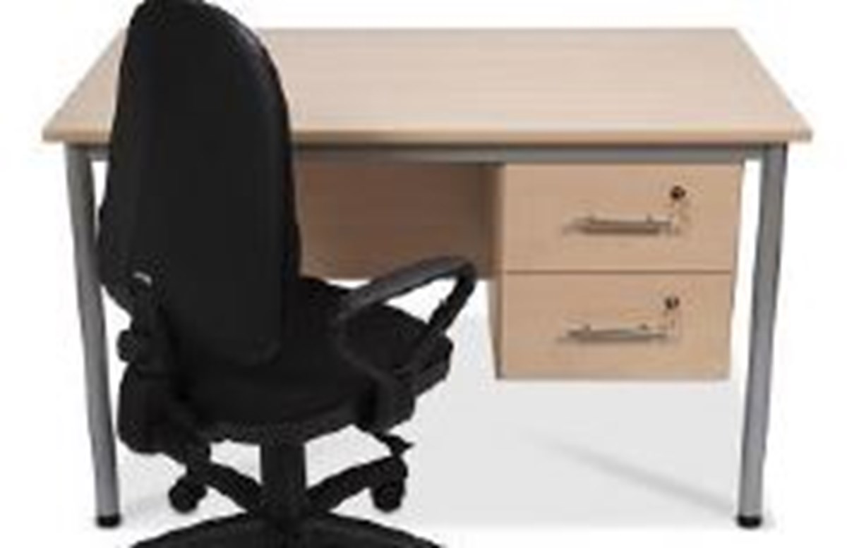 Lärarbord/Skrivbord 120x70x72 cm, lj.grå hpl | ABA Skol