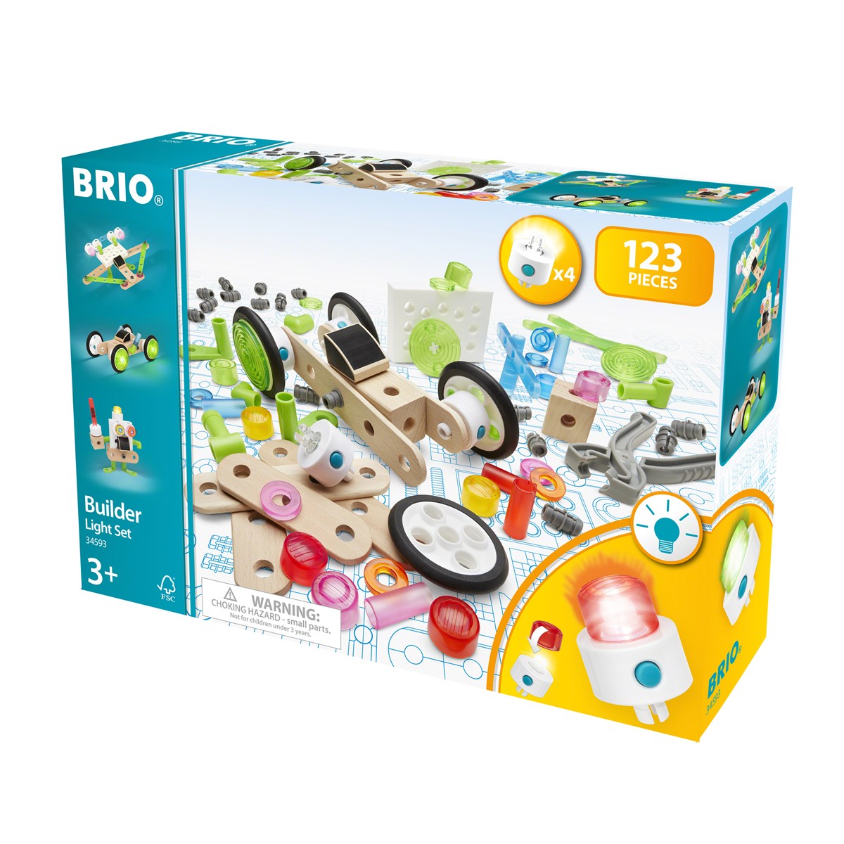 BRIO Builder Ljusset 123 delar | ABA Skol